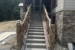 Log Railing Stairs with Mountain Laurel Handrail